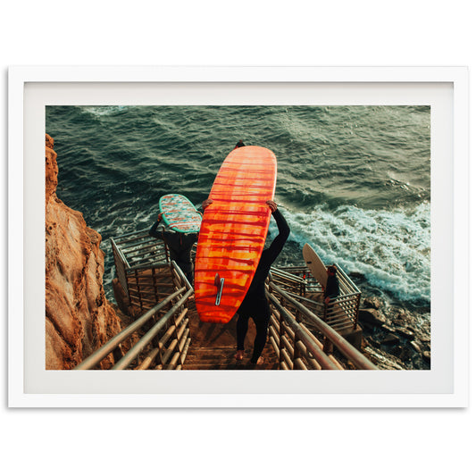 Surf Ocean Beach Art | Shutter & Frame | Steps to the Sea