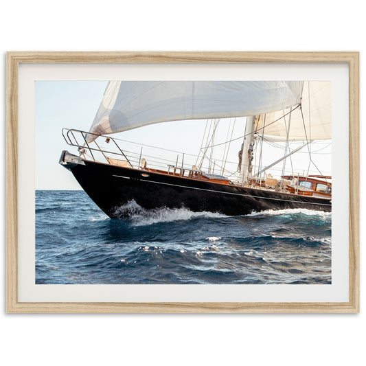 Coastal Ocean Boat Art | Shutter & Frame | Set Sail